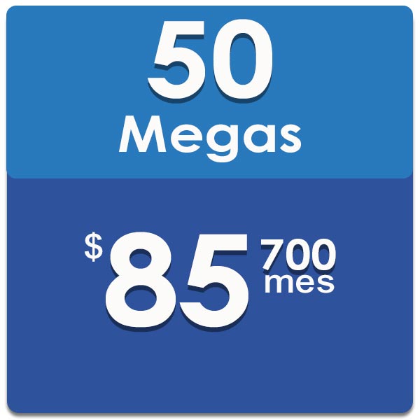 50 Megas Con Permanencia Interconetxiones Servicio Fibra óptica